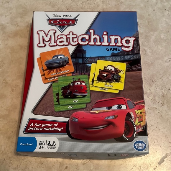 Toys | Cars Themed Matching Game 72 Cardboard Cards In Box Preschool ...
